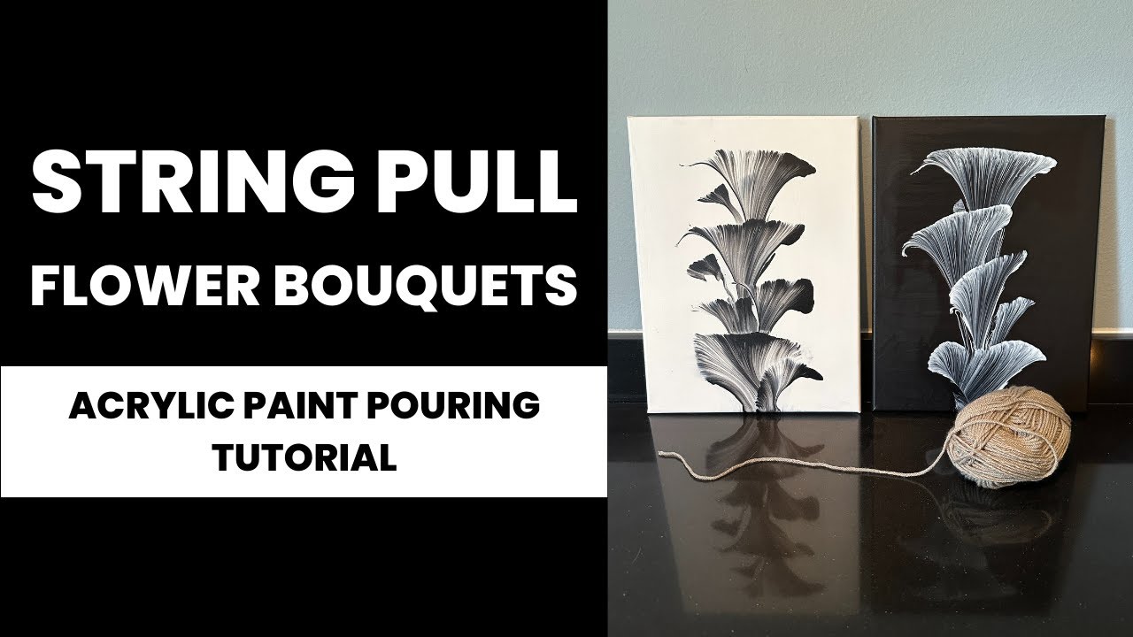 Create a Beautiful Floral Bouquet Painting Set with a STRING! Acrylic ...