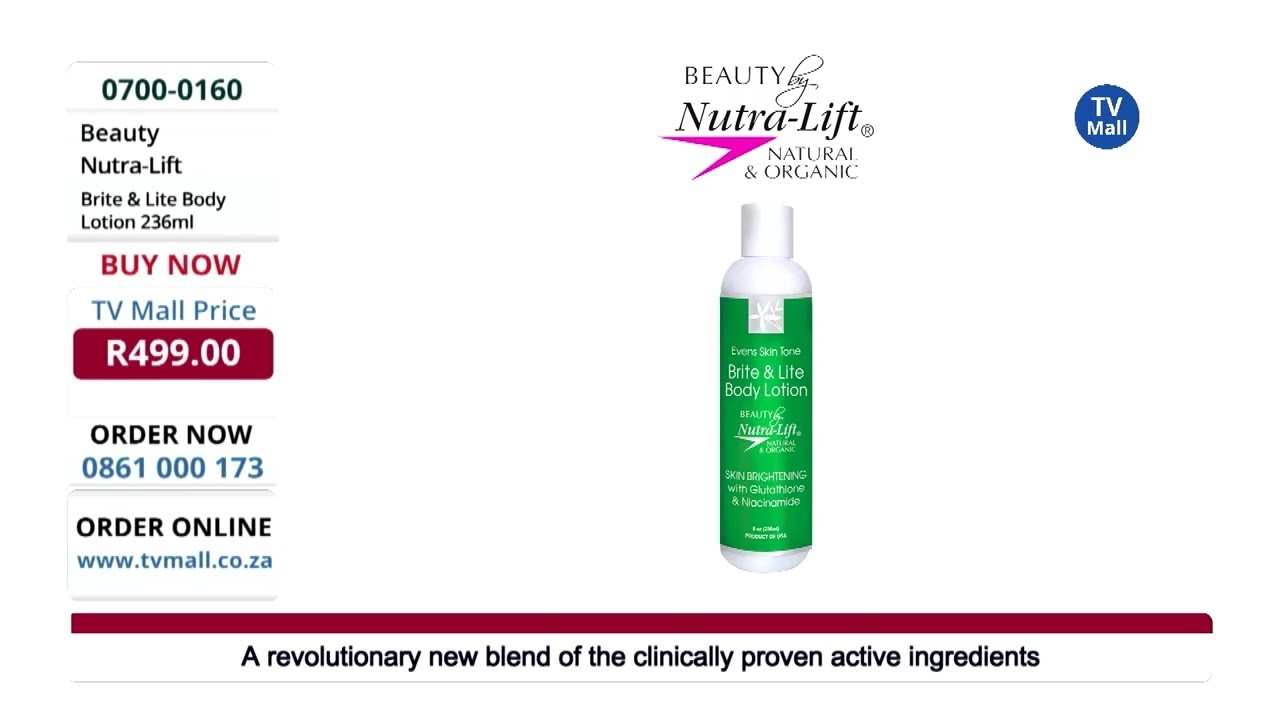 Nutra-Lift Brite & Lite Body Lotion 236ml: 0700-0160 - YouTube