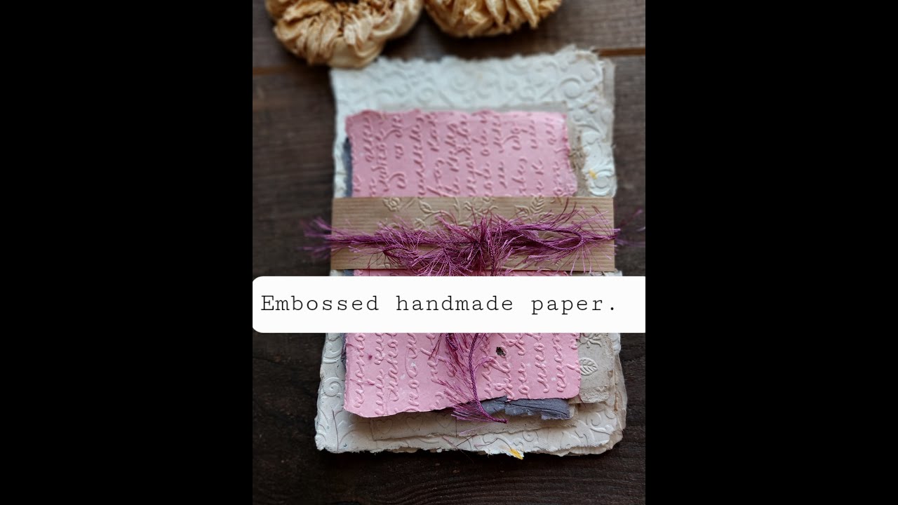 Embossed handmade paper packs. Etsy update. - YouTube