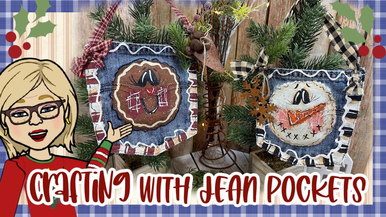 ️ 🤎 Gingerbread & Snowman Pocket Christmas Ornaments | Crafting with ...