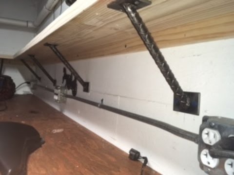 Reclaimed Rebar Shelf Brackets - YouTube
