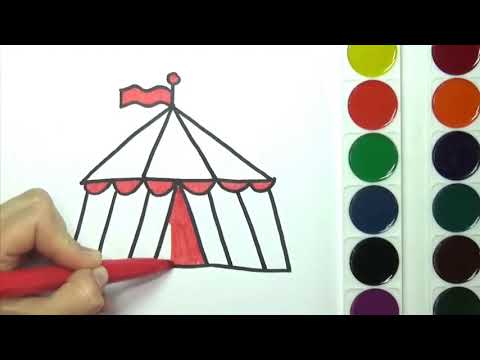 Sirk çadırı resmi nasıl çizilir