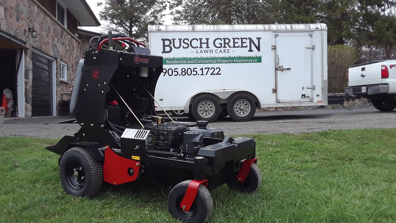 2021 Exmark 24 Stand On Aerator - On the Job - YouTube