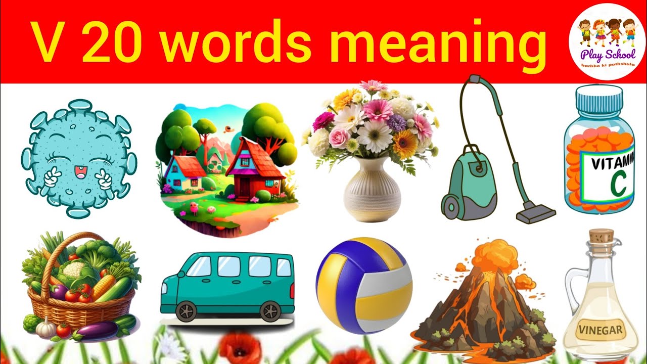 Letter v words for kids/ Words start with letter v/v letter words/v ...