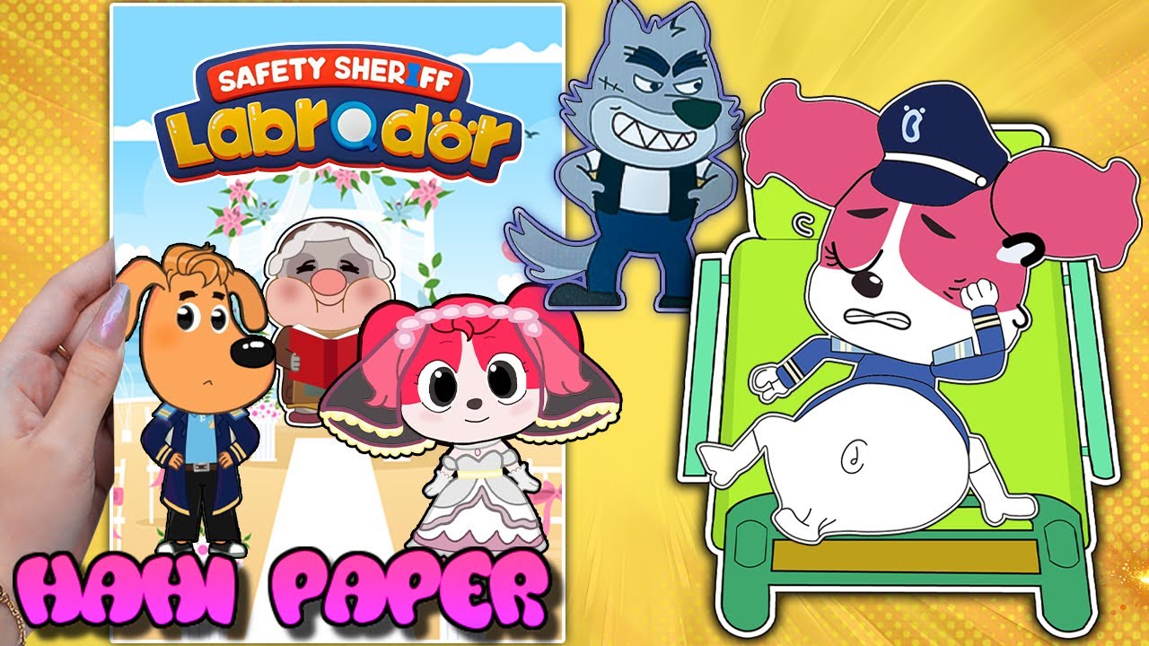 [⭐️paper diy⭐️] Making Quiet Book Sheriff Labrador/ Labrador Catching ...