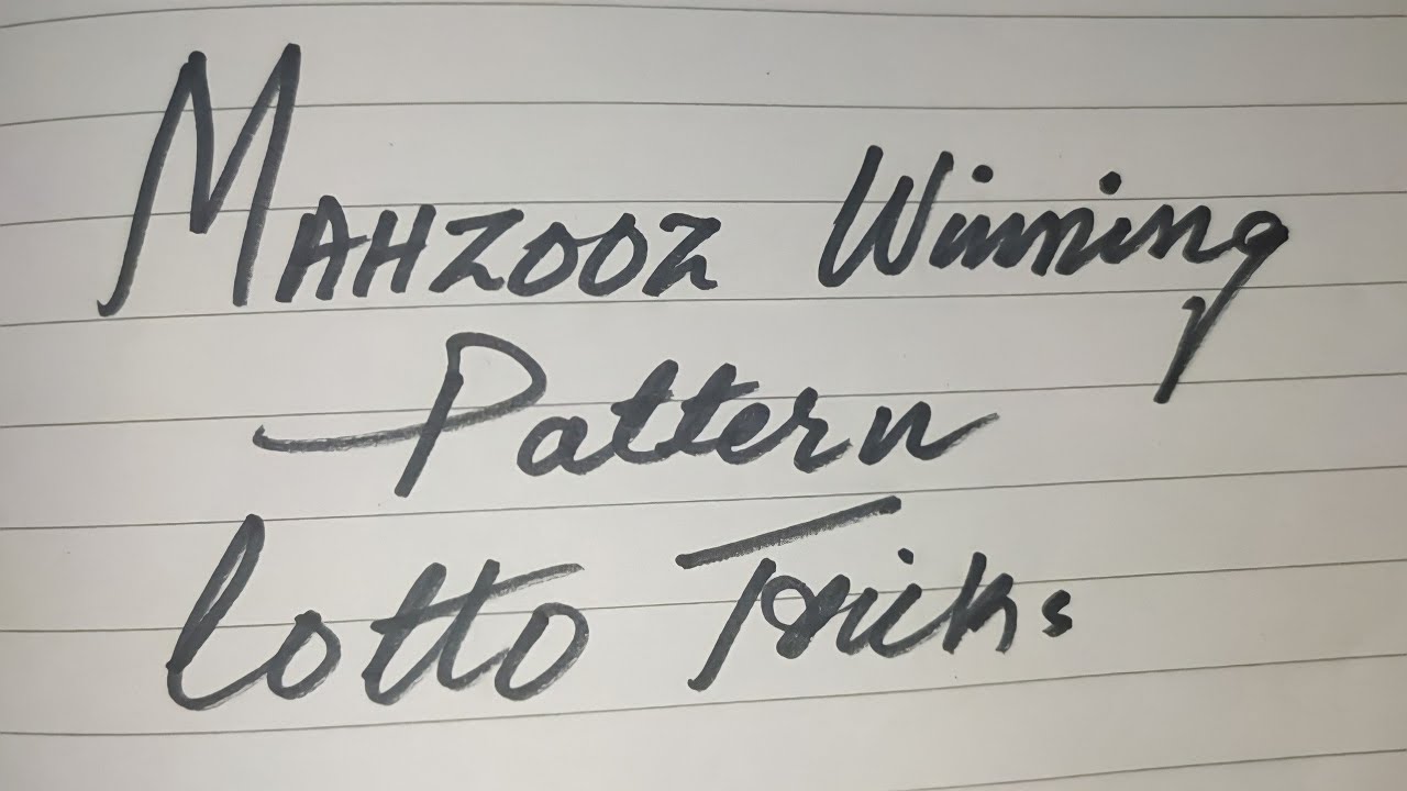 How to Make Mahzooz Draw Winning Pattern - YouTube