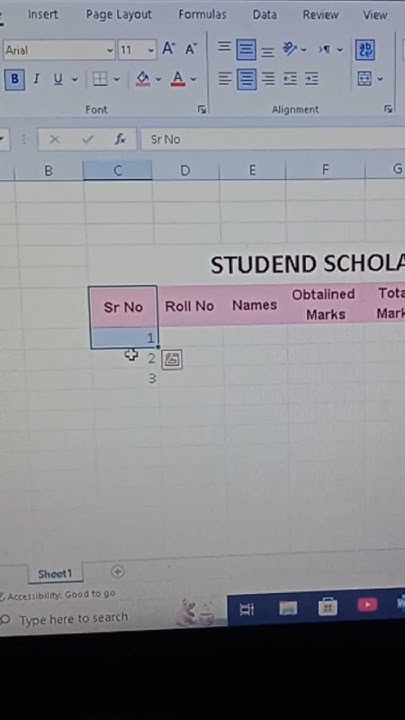 Serial Number In Excel Shortcut Automatic Serial Number Serialnumber Excel Youtube
