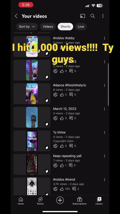 3,000 views!!!! - YouTube