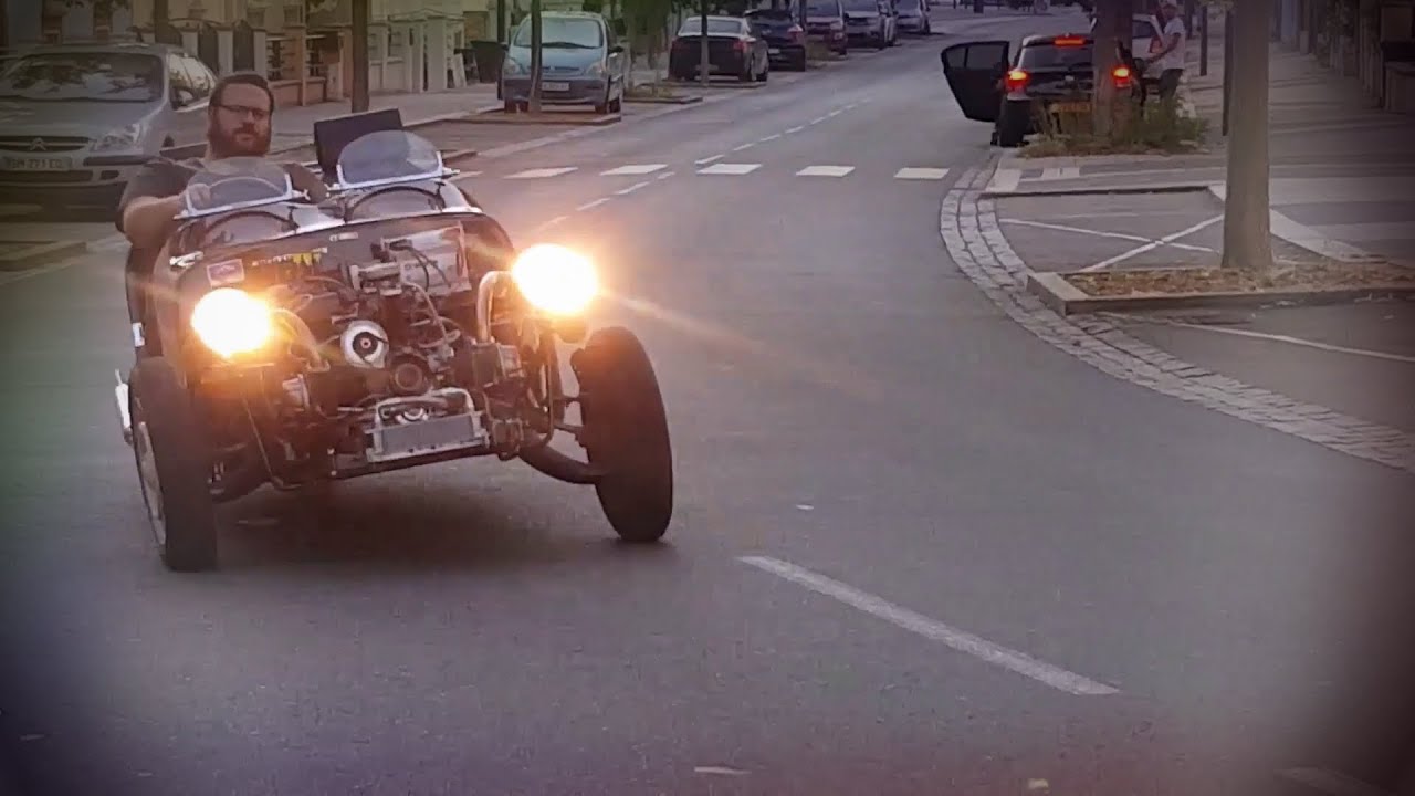 lomax 223 moteur citroen 2cv sur chassis 2cv kit car Essai sur route ...