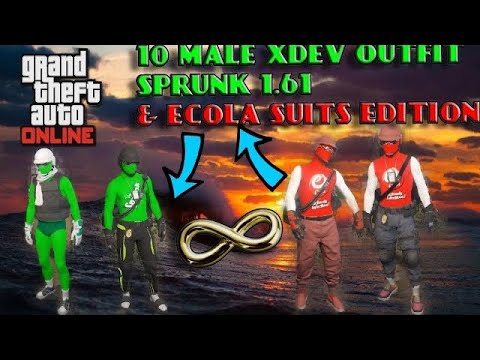 GTA V Online 1.61 || *XDEV OUTFIT EDITOR* || 10 MALE MODDED OUTFITS ...