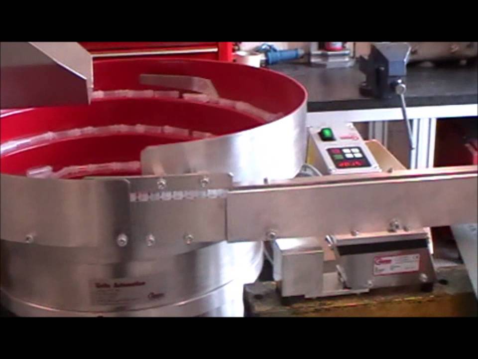 Unite Automation - Vibratory Parts Feeder Handling Plastic Tubes - YouTube