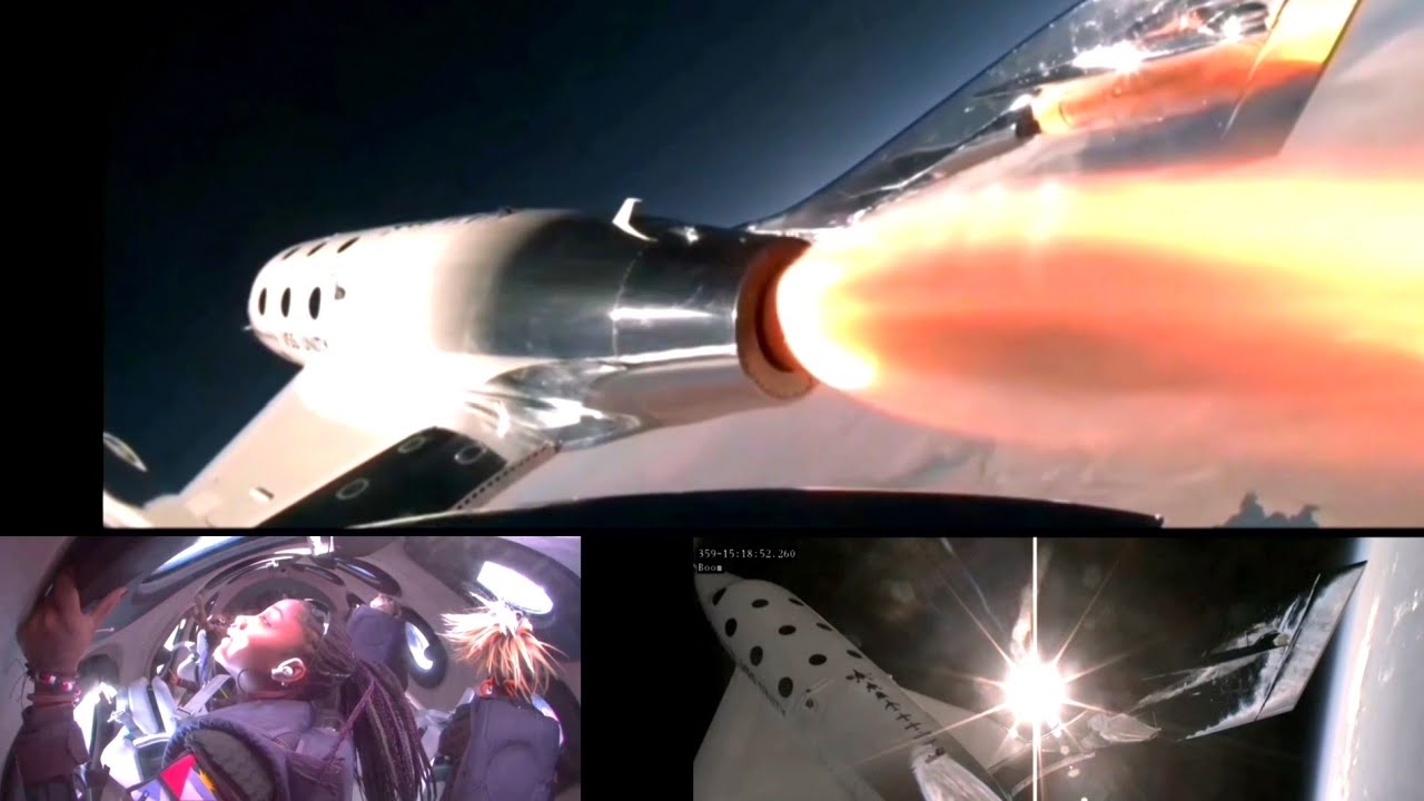Virgin Galactic 02 SpaceshipTwo Rocket Successfully Liftoff and back to ...