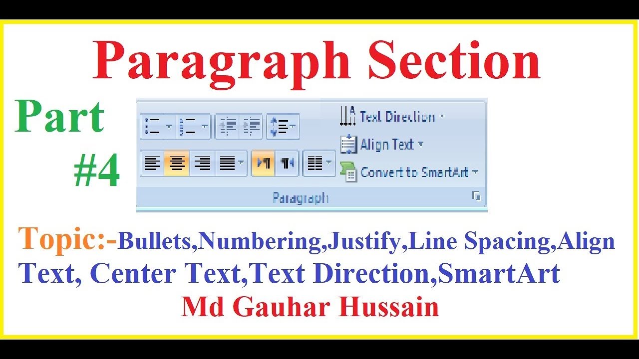 Paragraph section In Power Point//पैराग्राफ सेक्शन इन पॉवर पॉइंट - YouTube