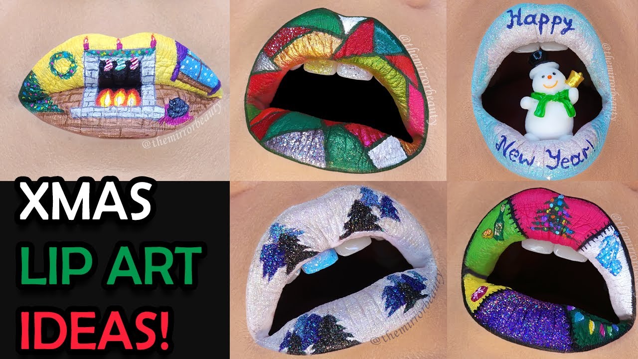 Which Christmas lips' makeup would you choose? 🎄 - YouTube