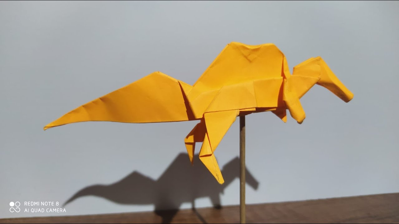 Origami Spinosaurus // Cómo hacer origami Spinosaurus fácil - YouTube