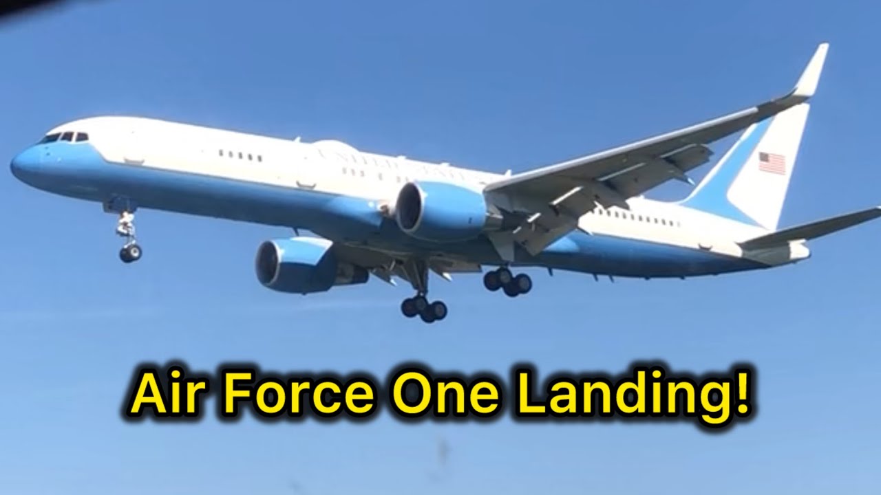 Air Force One Landing 🛫🛬🇺🇸🇺🇸 - YouTube