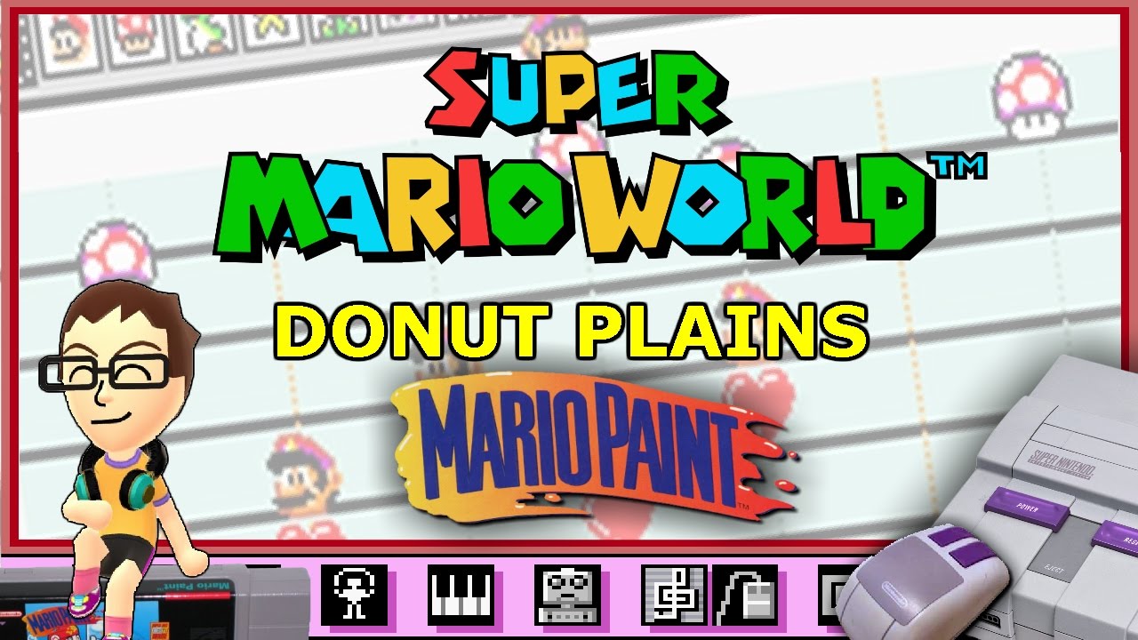 Donut Plains from Super Mario World on Mario Paint - YouTube