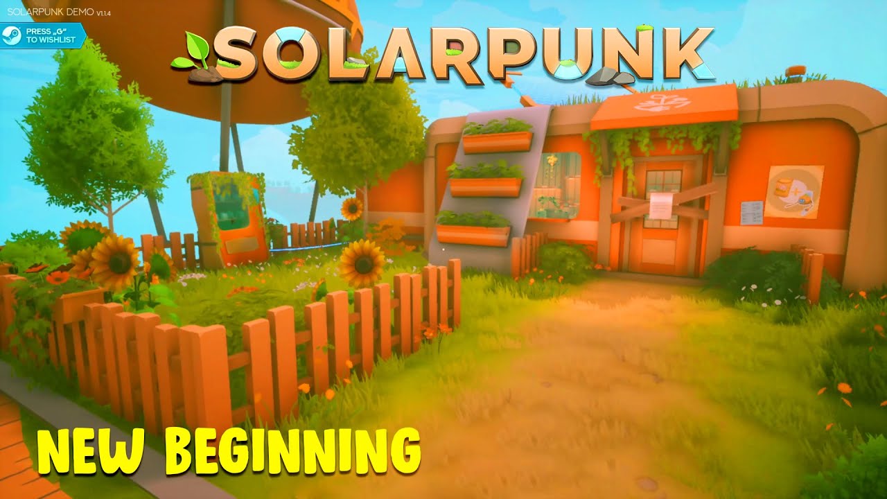 Solarpunk Survival: Exploring a Floating Island! (New Survival Game ...
