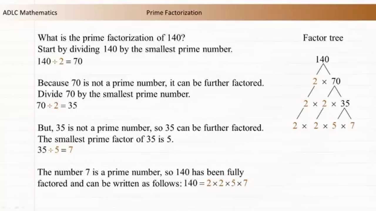 ADLC - Senior High Math: Prime Factorization - YouTube