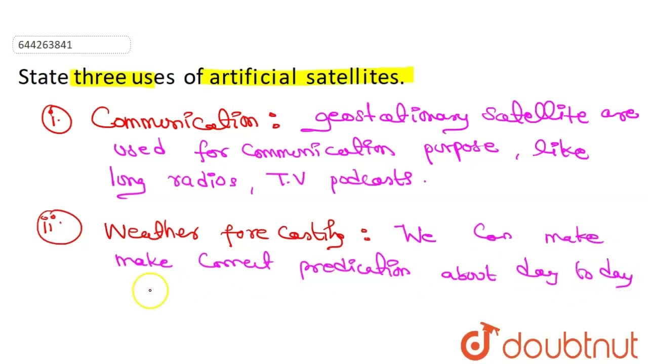 State Three Uses Of Artificial Satellites CLASS 8 STARS AND THE State Three Uses Of Artificial Satellites CLASS 8 STARS AND THE