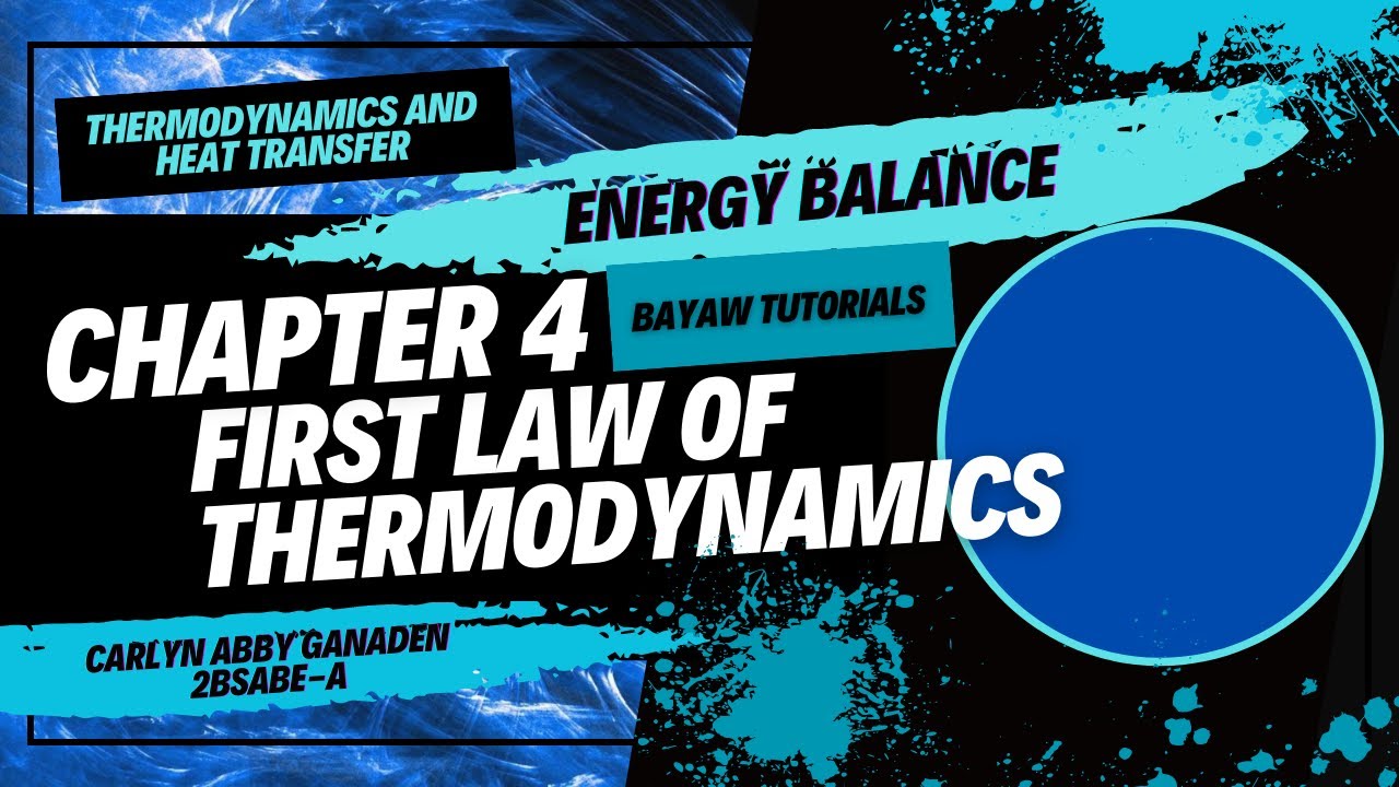 GANADEN|| First Law of Thermodynamics||Energy Balance - YouTube