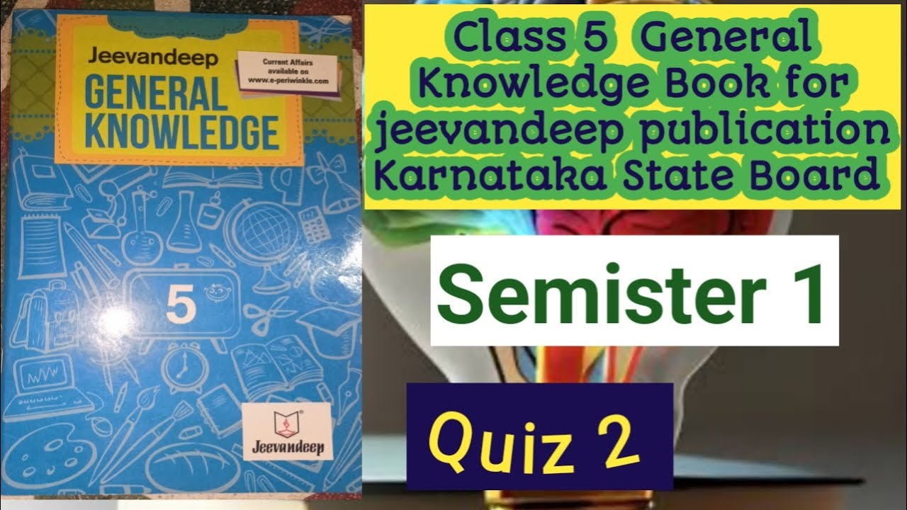Class 5 Jeevandeep Publication General Knowledge Book Quiz 2 Exercise ...