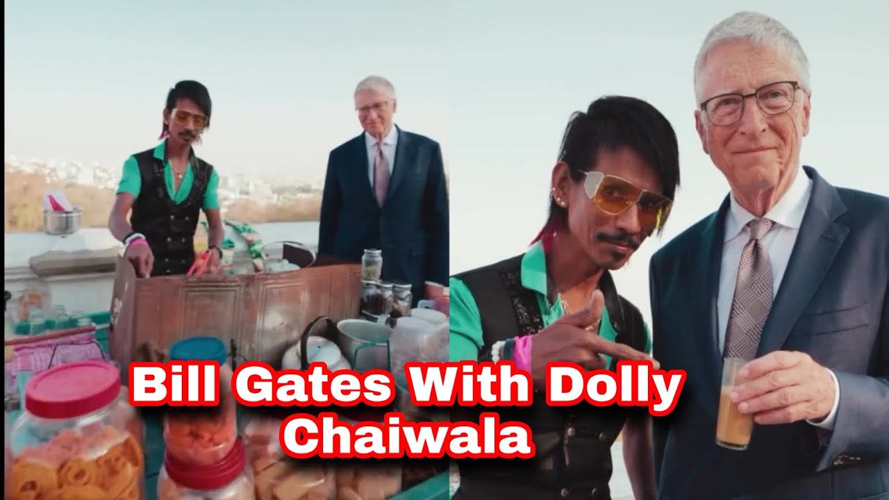 Bill gates meet dolly chai wala . Dolly chaiwala and bill gates - YouTube