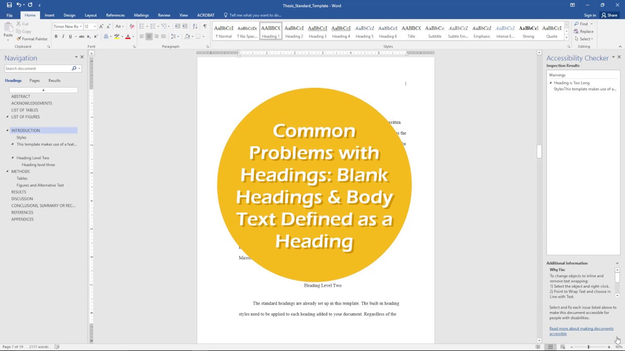 Common Problems with Headings - YouTube