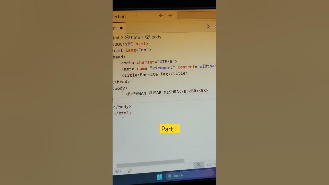 Formate Tag How To Use Web Design Html And Css Subscribe To👍 Part 1 Youtube