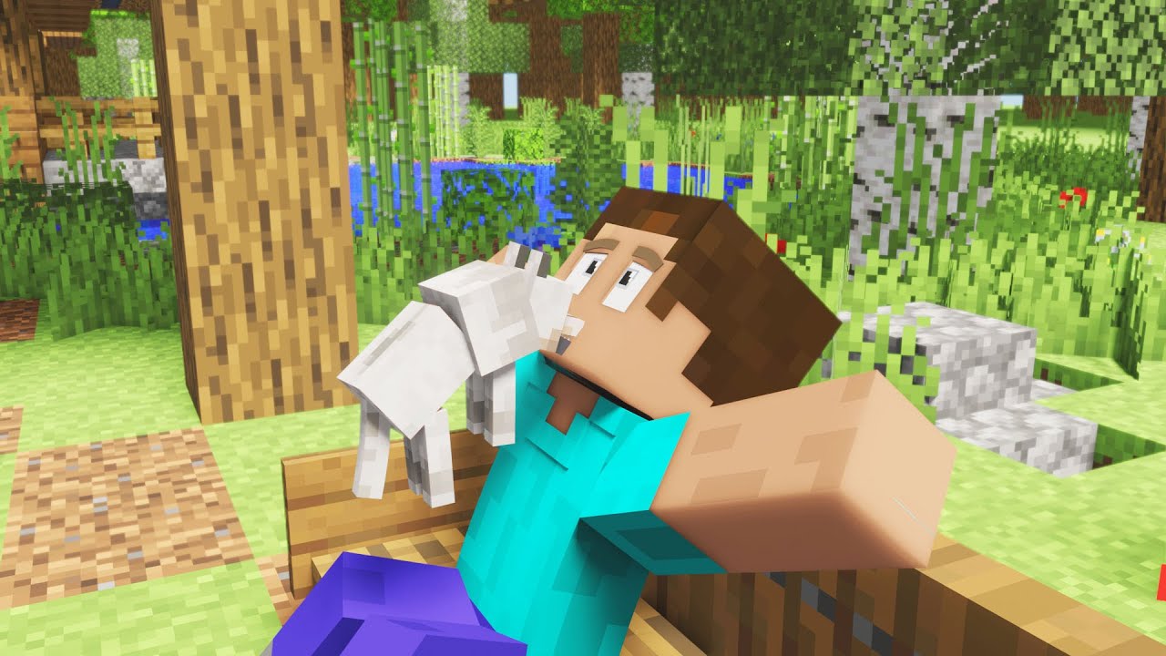 Kiss - Steve and Dog Life (Minecraft Animation) - YouTube