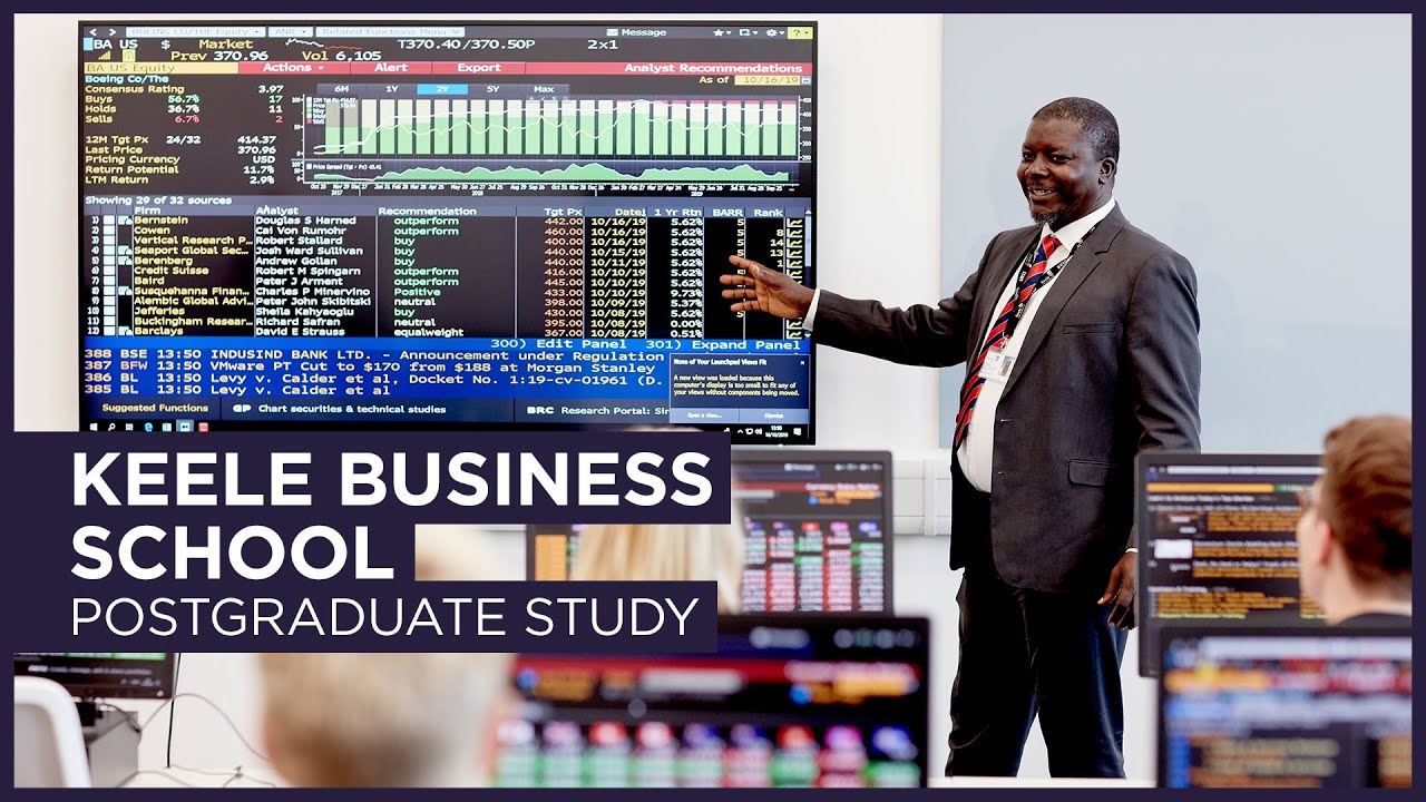 Keele Business School postgraduate study - YouTube