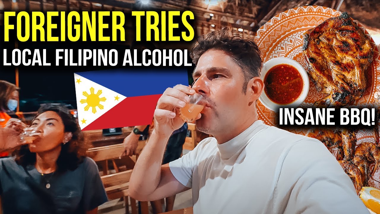 INSANELY good FILIPINO BBQ and Local FILIPINO ALCOHOL! - YouTube