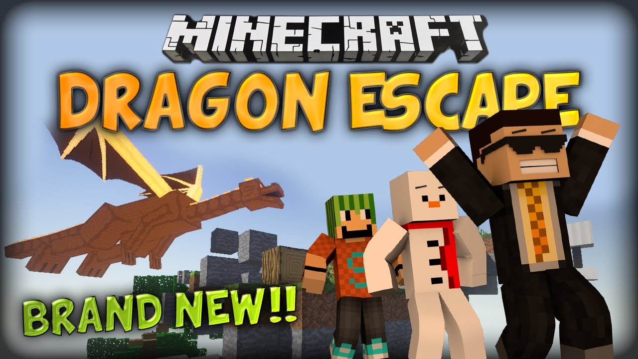 Minecraft: Dragon Escape Minigame w/ Baki and Simon - YouTube