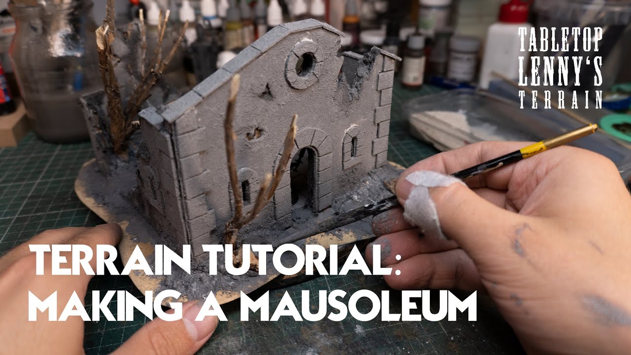 Terrain Tutorial: Cardboard Building / Mausoleum - YouTube