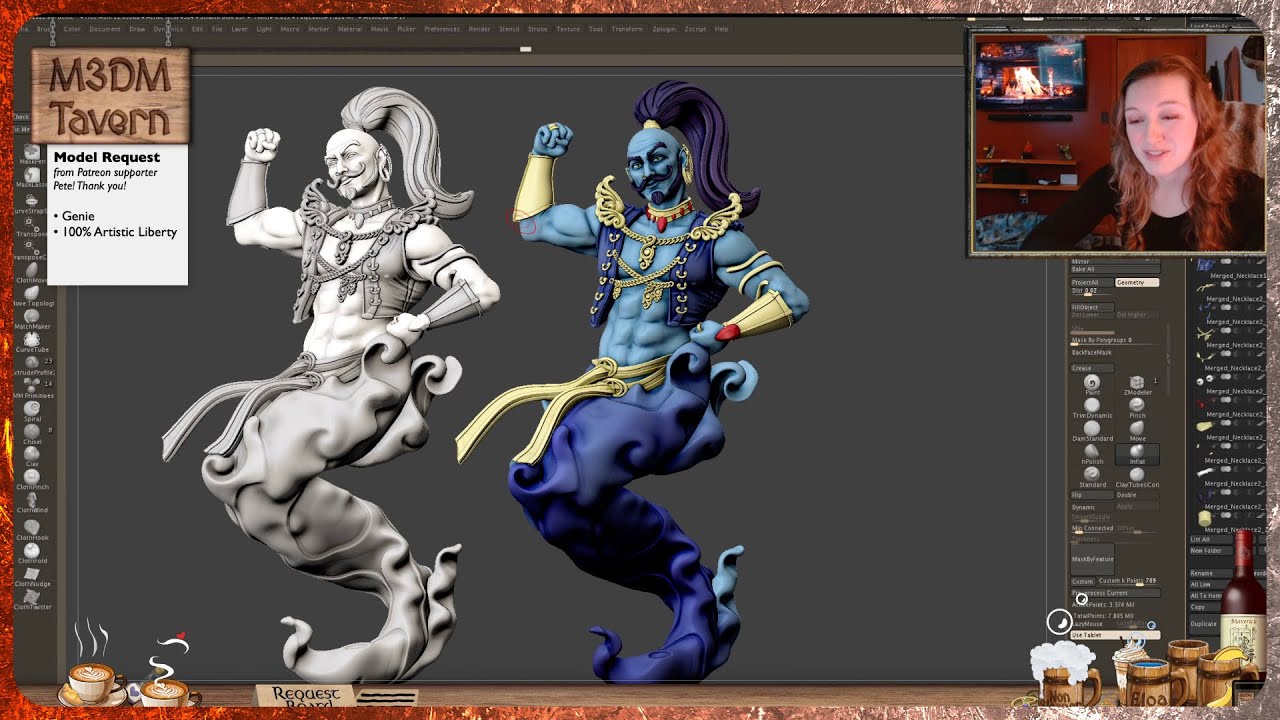 Finishing 3D Modeling the Genie for 3D Printing - YouTube