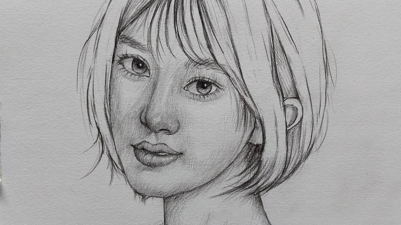 How to draw Girl face: using Loomis method with me step by step - YouTube