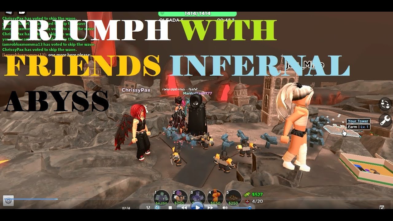 TRIUMPH WITH FRIENDS INFERNAL ABYSS MAP. TOWER DEFENSE SIMULATOR - YouTube