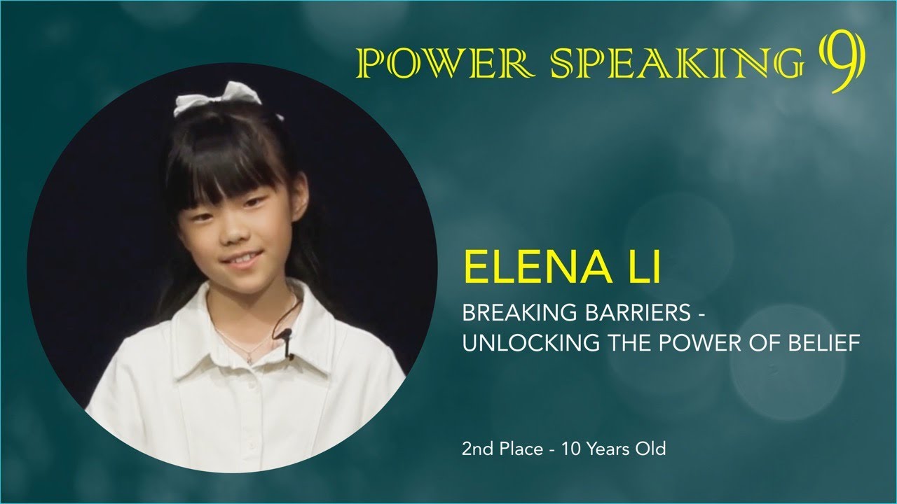 Elena Li | Breaking Barriers - Unlocking the Power of Belief - YouTube