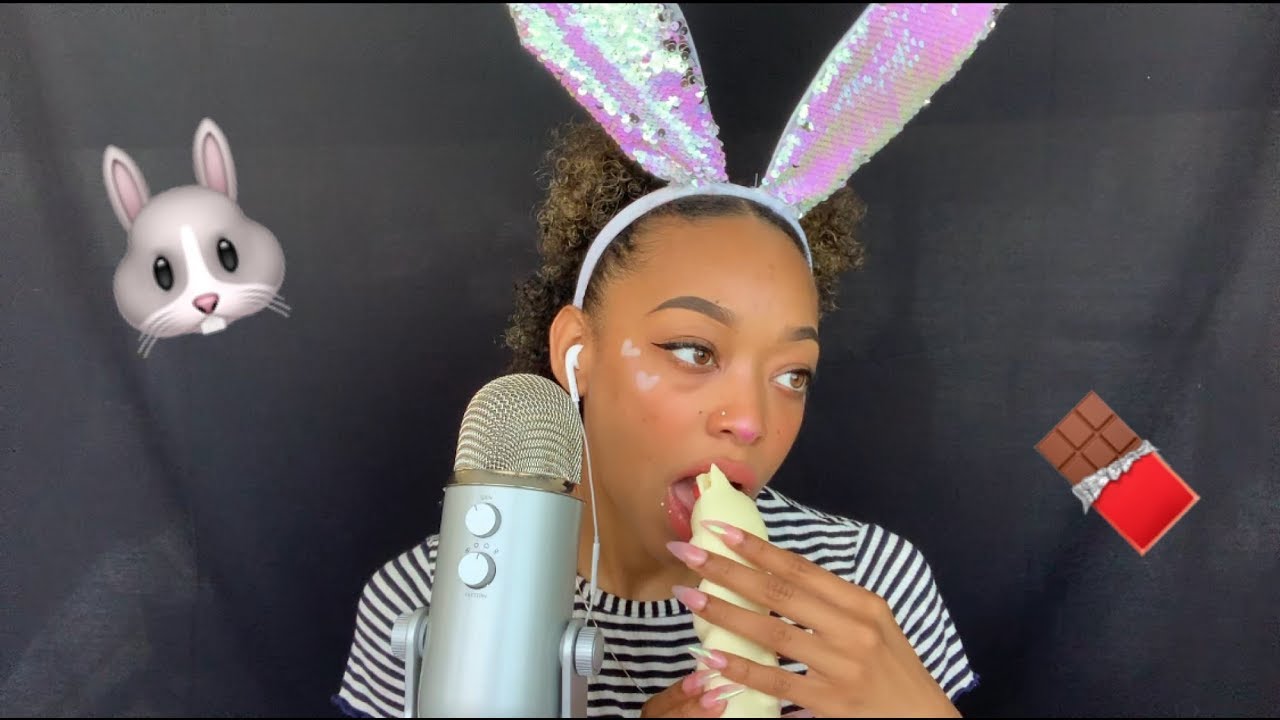 ASMR | White Chocolate Easter Bunny 🐰🐣 | Eating Sounds 😋 - YouTube