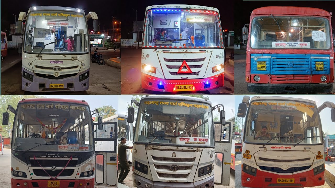 Long Route MSRTC Buses From TULJAPUR Bus Stand - YouTube