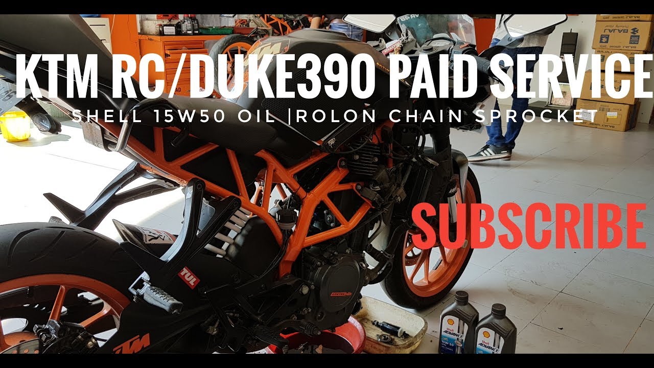 KTM RC/Duke 390 Paid Service|Shell 15W50Engine Oil for KTM|Rolon ...
