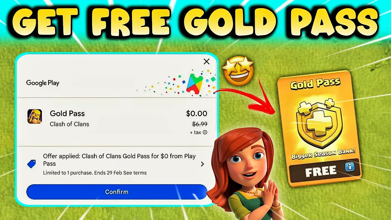 Get February Season Gold Pass For FREE 🤯 | 0$ Offer in Clash of clans ...