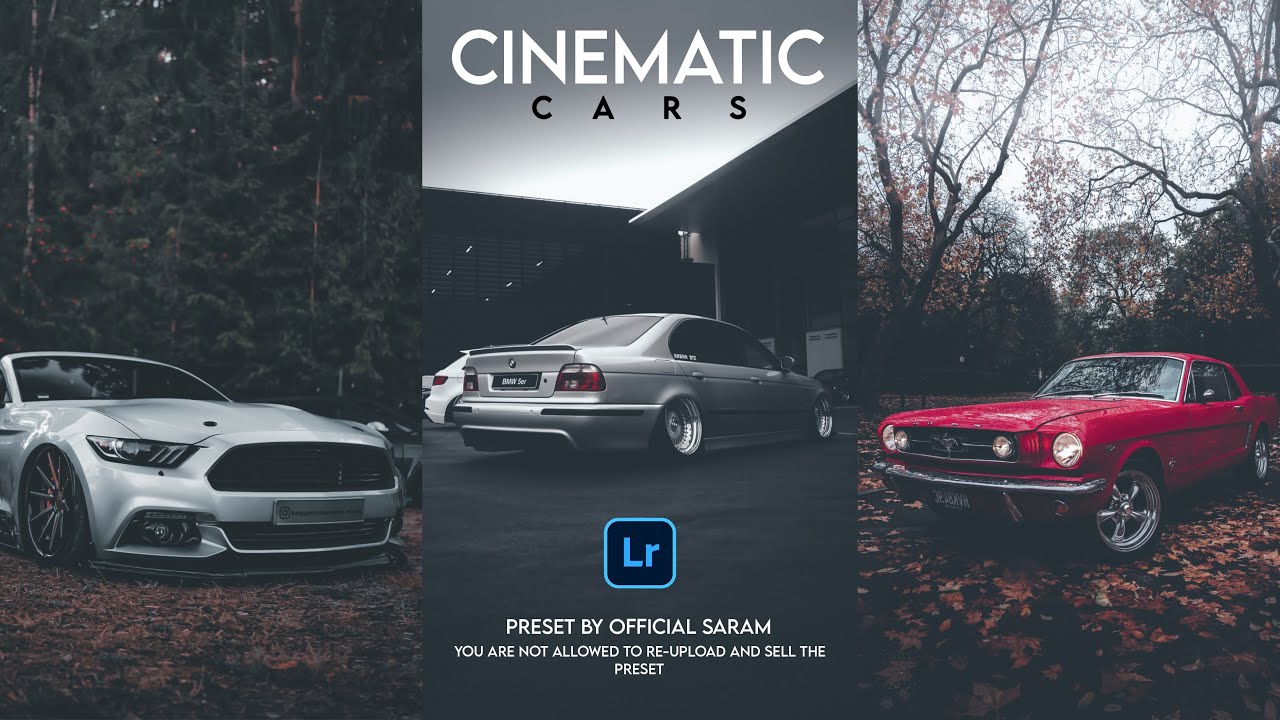 How To Edit Cinematic Cars Photography - Free Premium Lightroom Preset - YouTube