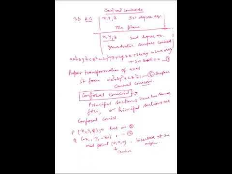 2 AG Central conicoid Intro Conti. Analytical Geometry Maths optional Paper UPSC CSE IAS - YouTube