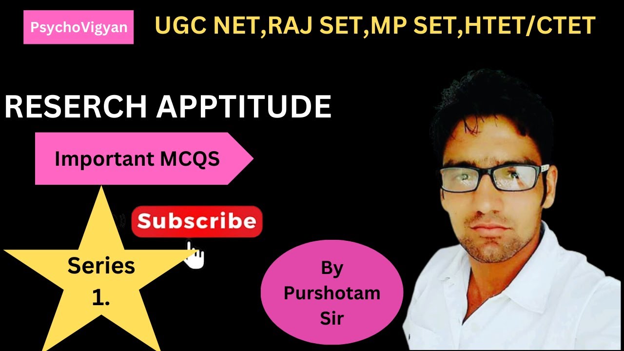 Research Aptitude First paper MCQs Series 1/UGC NET/ RAJ SET/ MP SET/MH ...