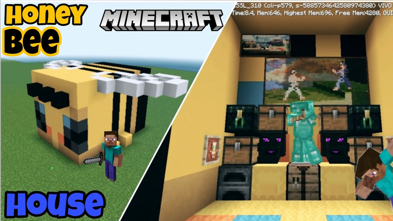 How To Make A Honey Bee House In Minecraft world - YouTube
