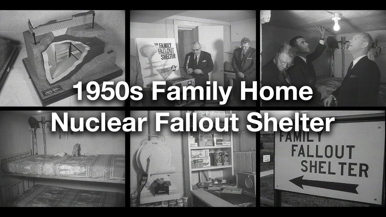 1950s Family Home Nuclear Fallout Shelter | Vintage Stock Footage - YouTube