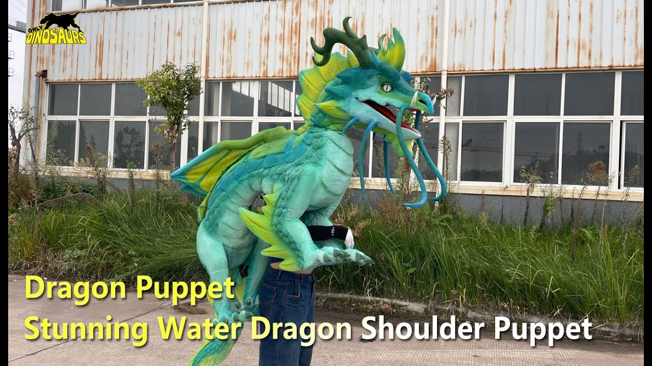 Stunning Water Dragon Shoulder Puppet | Dragon Puppet - YouTube