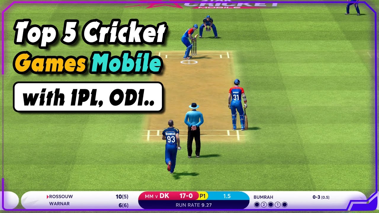 Top 5 Cricket Games for Mobile (Android / iOS) 2024 - YouTube