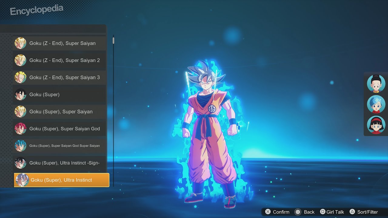 DRAGON BALL: Sparking! ZERO - All Characters Encyclopedia Stats & Girl ...